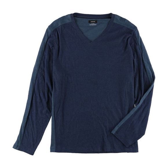 Alfani | Shirts | Alfani Mens Textured Ls Basic Tshirt Blue Nwt | Poshmark